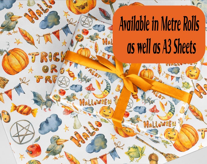 The Pumpkin King Wrapping Paper - Etsy