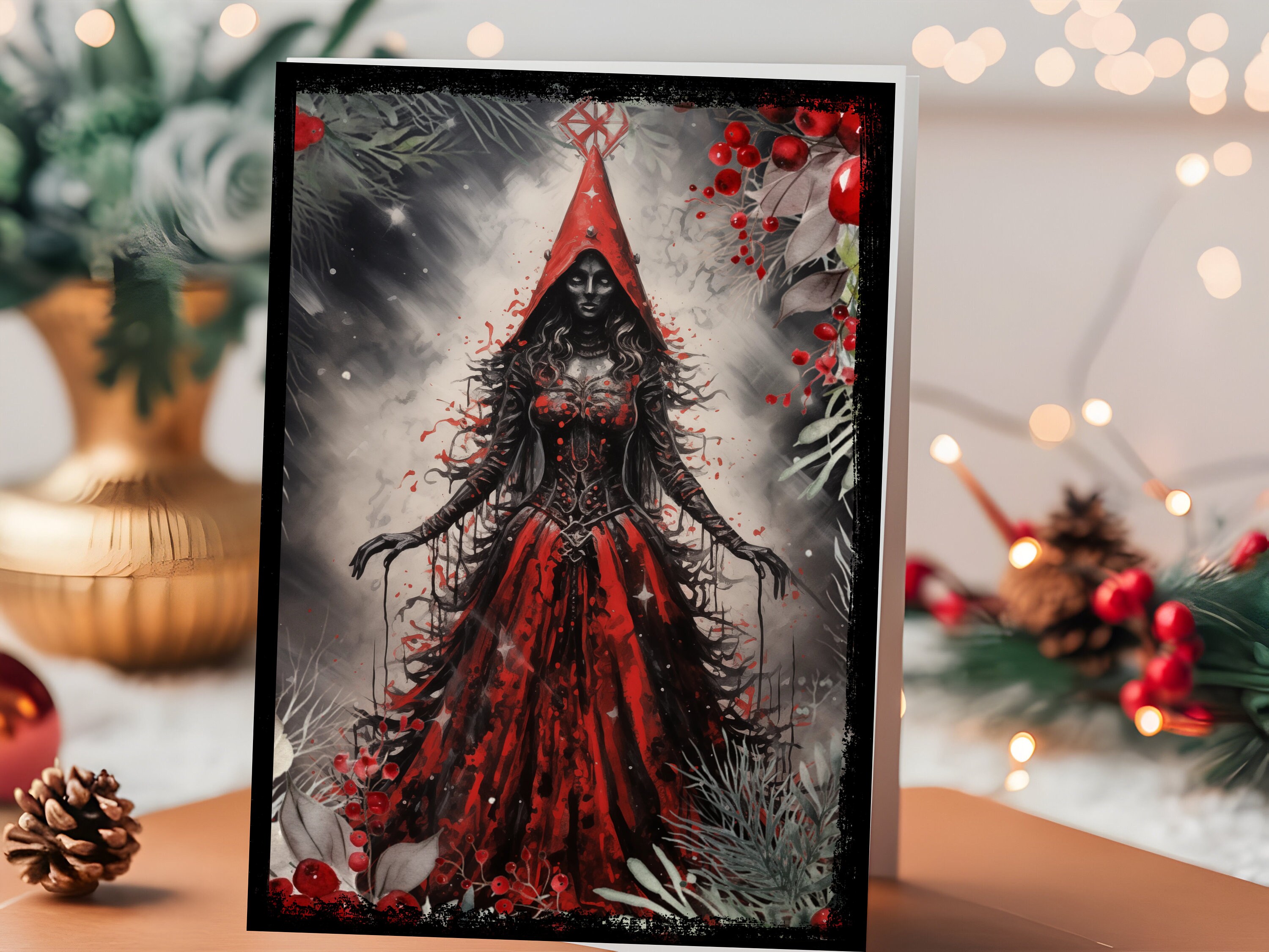 Gothic Horror Christmas Cards, Unusual Festive Scary Cartoon Greetings ...