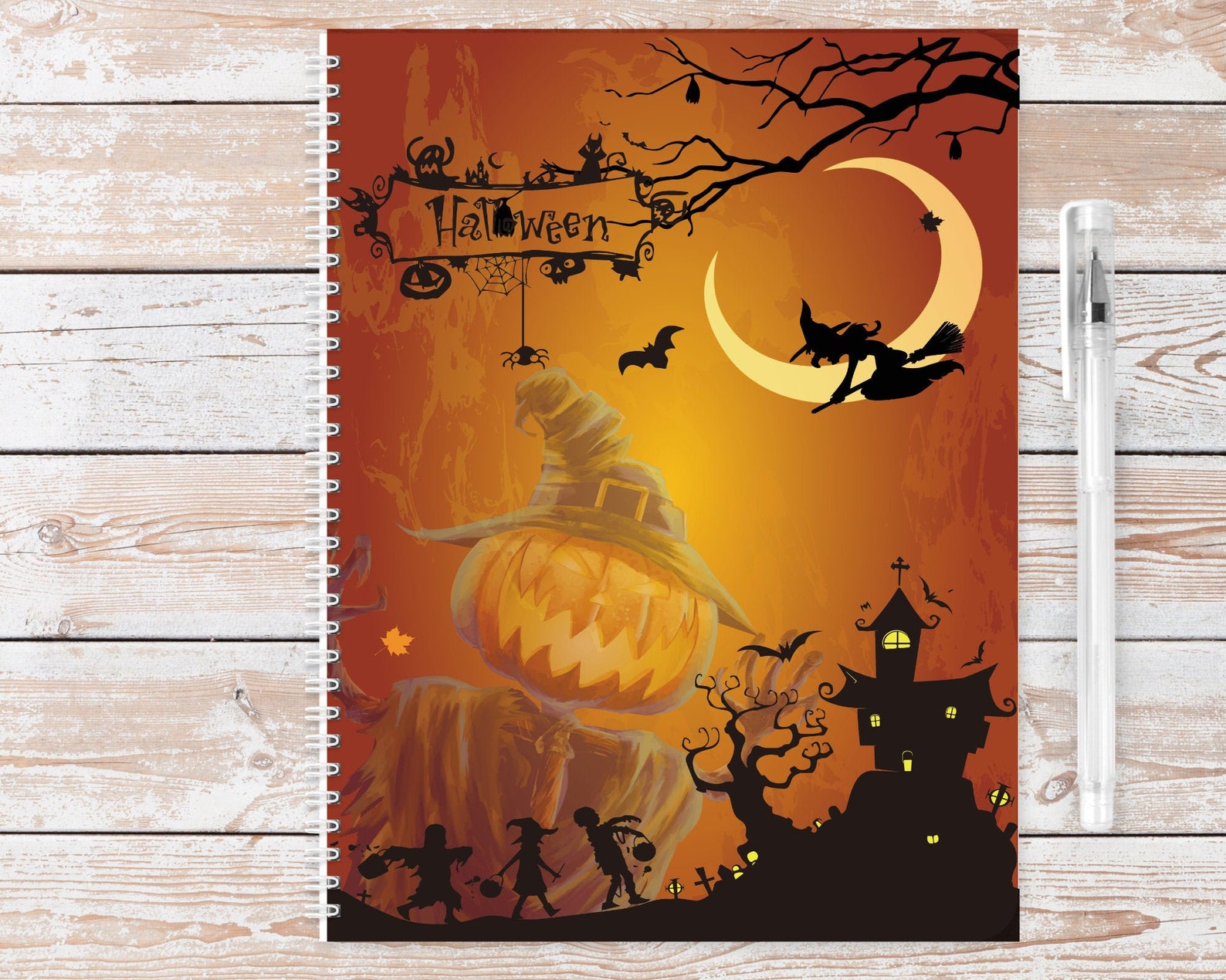 Halloween Horror A5 Notebook Contains 60 Sheets of Lined or Blank 100% ...