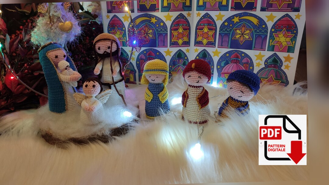 Crochet PDF Nativity Set: Baby Jesus Mary Joseph the Three - Etsy