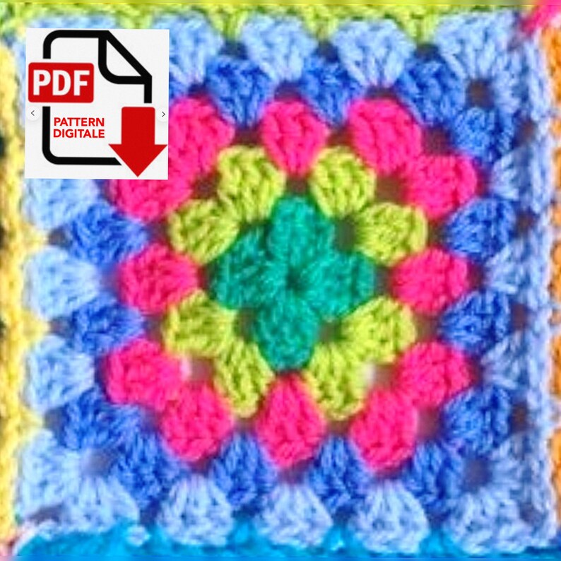 Classic Granny Square Pattern PDF, Granny Square Crochet, Instant ...