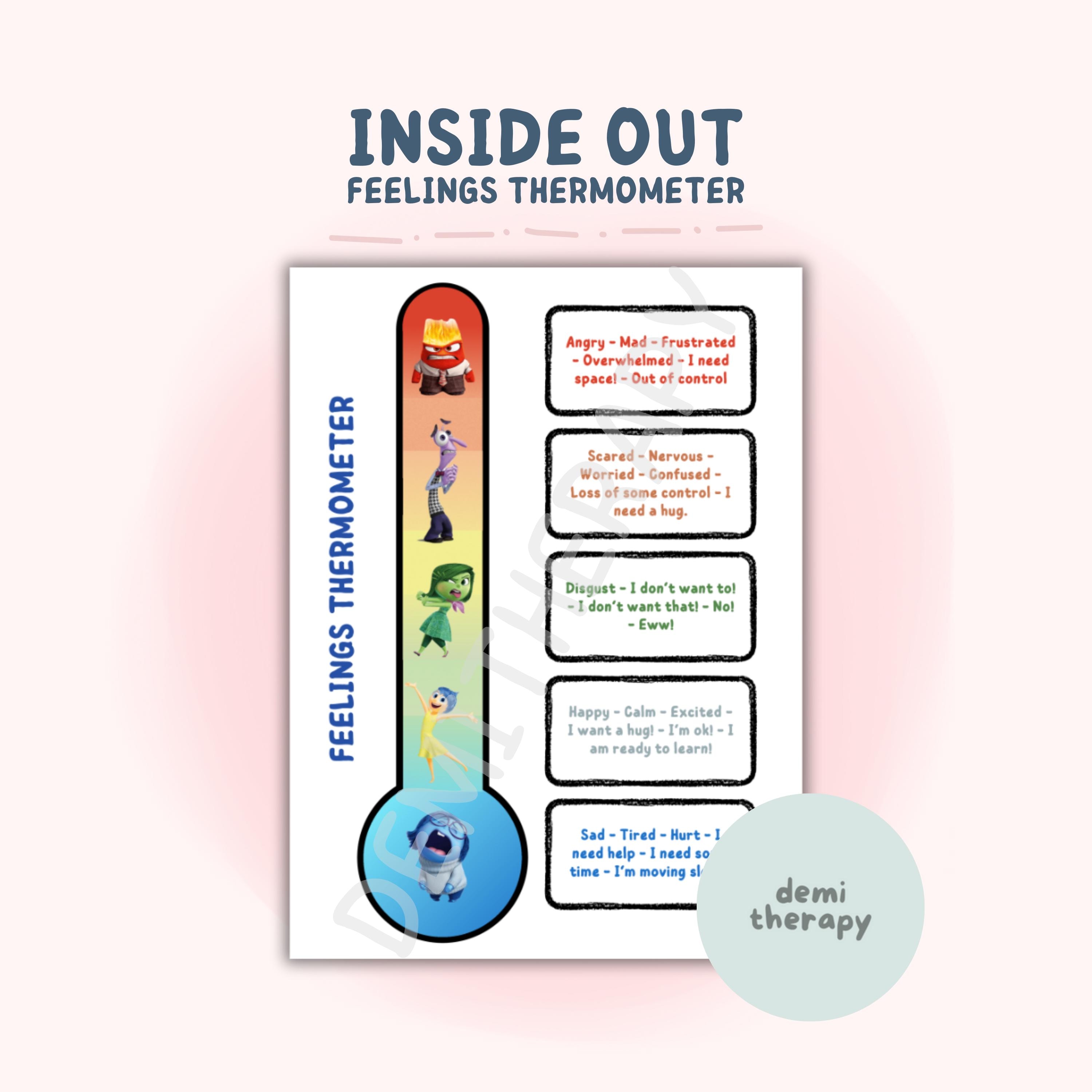 Inside Out Emotions Thermometer for Kids | Therapy Resource for ...