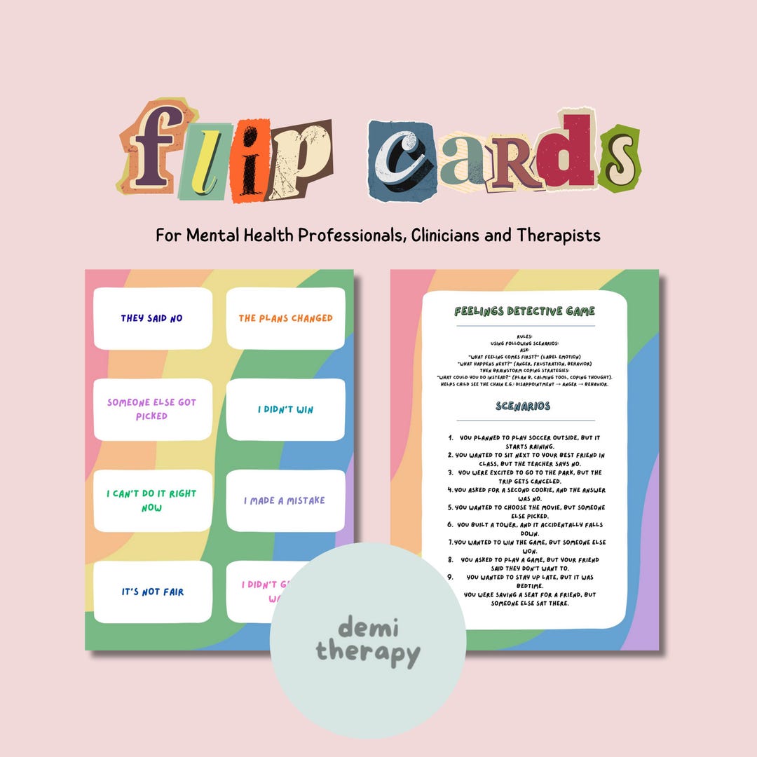 Anger Flip Cards - Therapy Tool for Mental Health Clinicians ...