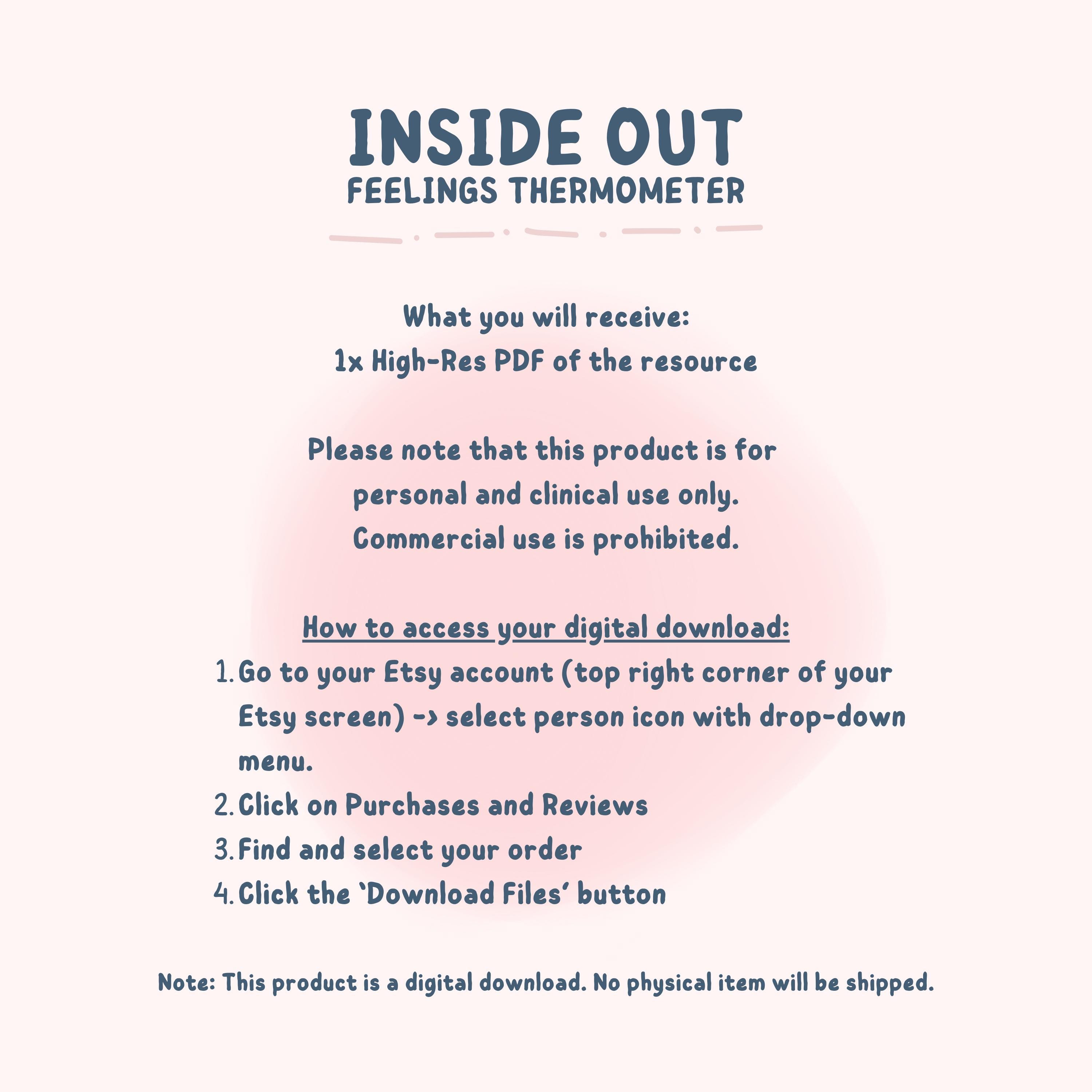 Inside Out Emotions Thermometer: Therapy Office Decor (PDF) - Canva ...