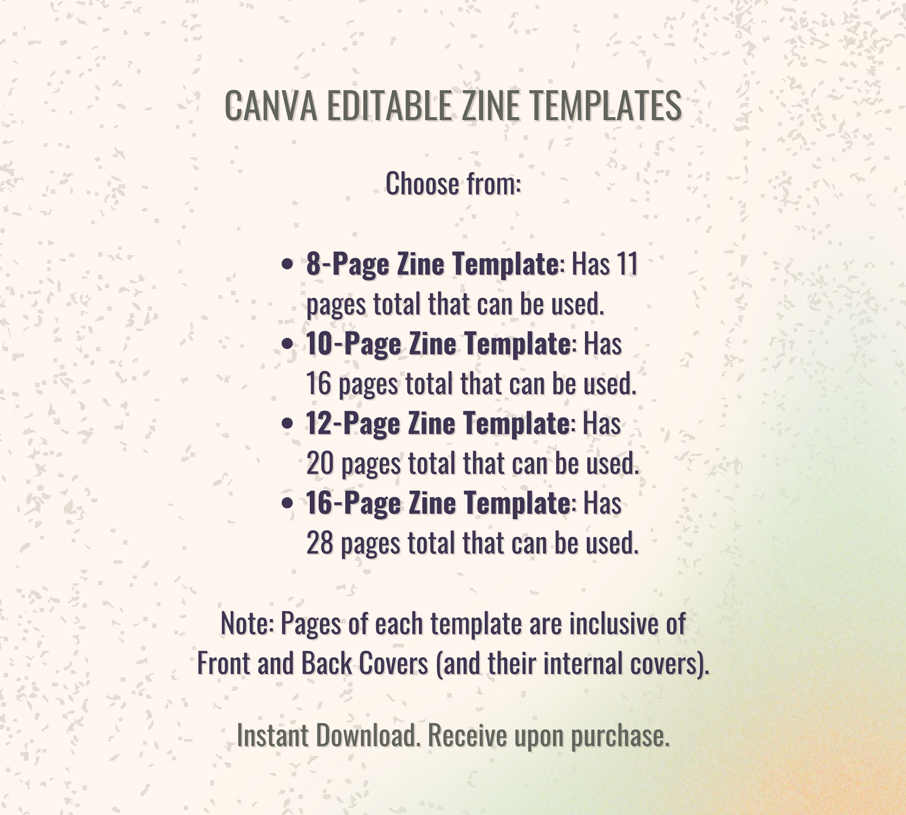 A6 Zine Templates | Canva Editable Templates, A Guide to Zine-making ...
