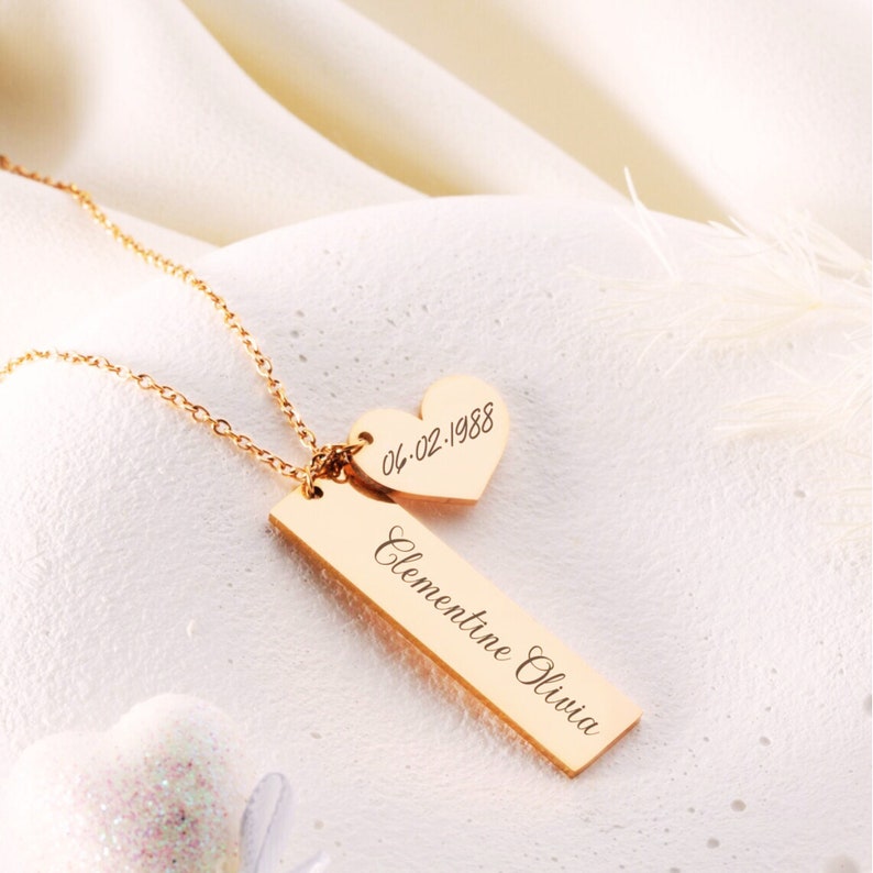 Personalized Name Necklace Custom Engraved Jewelry for Women - Etsy