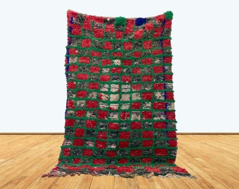 Green Grid Rug - Etsy