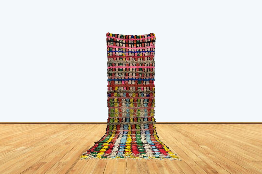 10x3 Feet Long Colorful Grid Vintage Moroccan Berber Runner - Etsy
