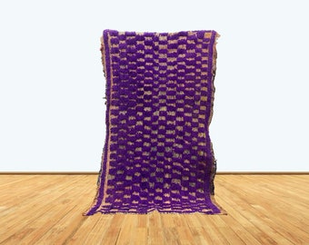 Purple Checkered Rug | Etsy