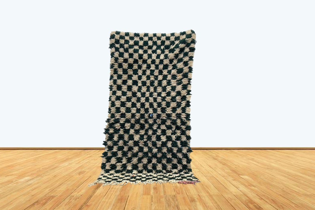 3x6 Feet Checkered Berber Moroccan Area Rug. - Etsy