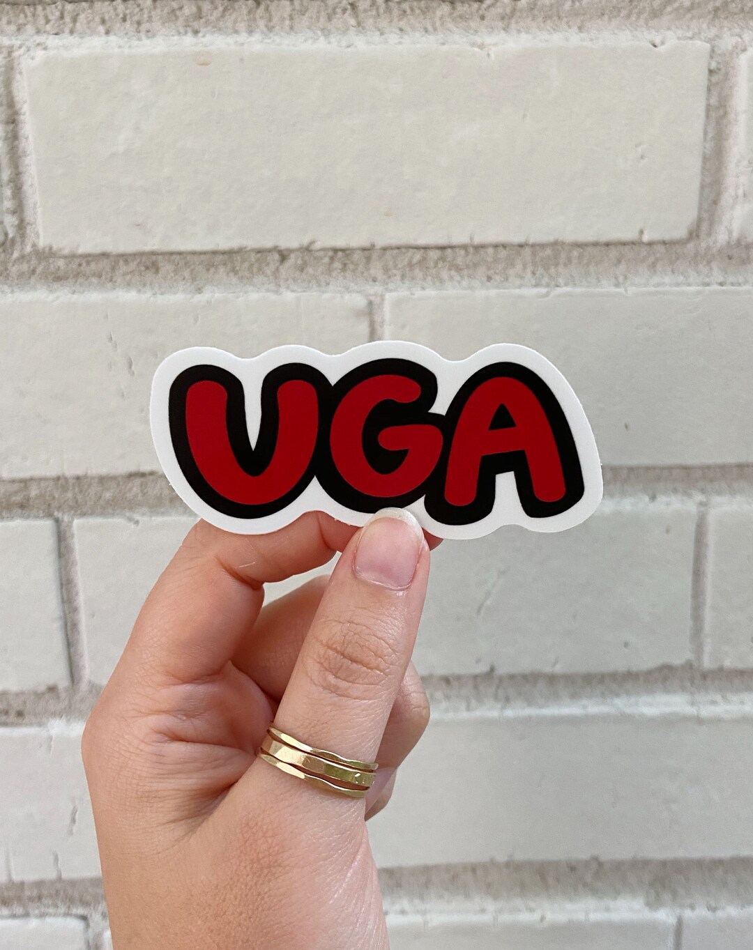 Georgia Sticker // Georgia Bulldog // Athens Ga // Red and Black ...