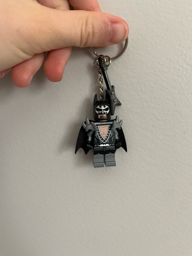 LEGO Rockstar Batman Minifigure Keychain / Keyring LEGO Batman | Etsy