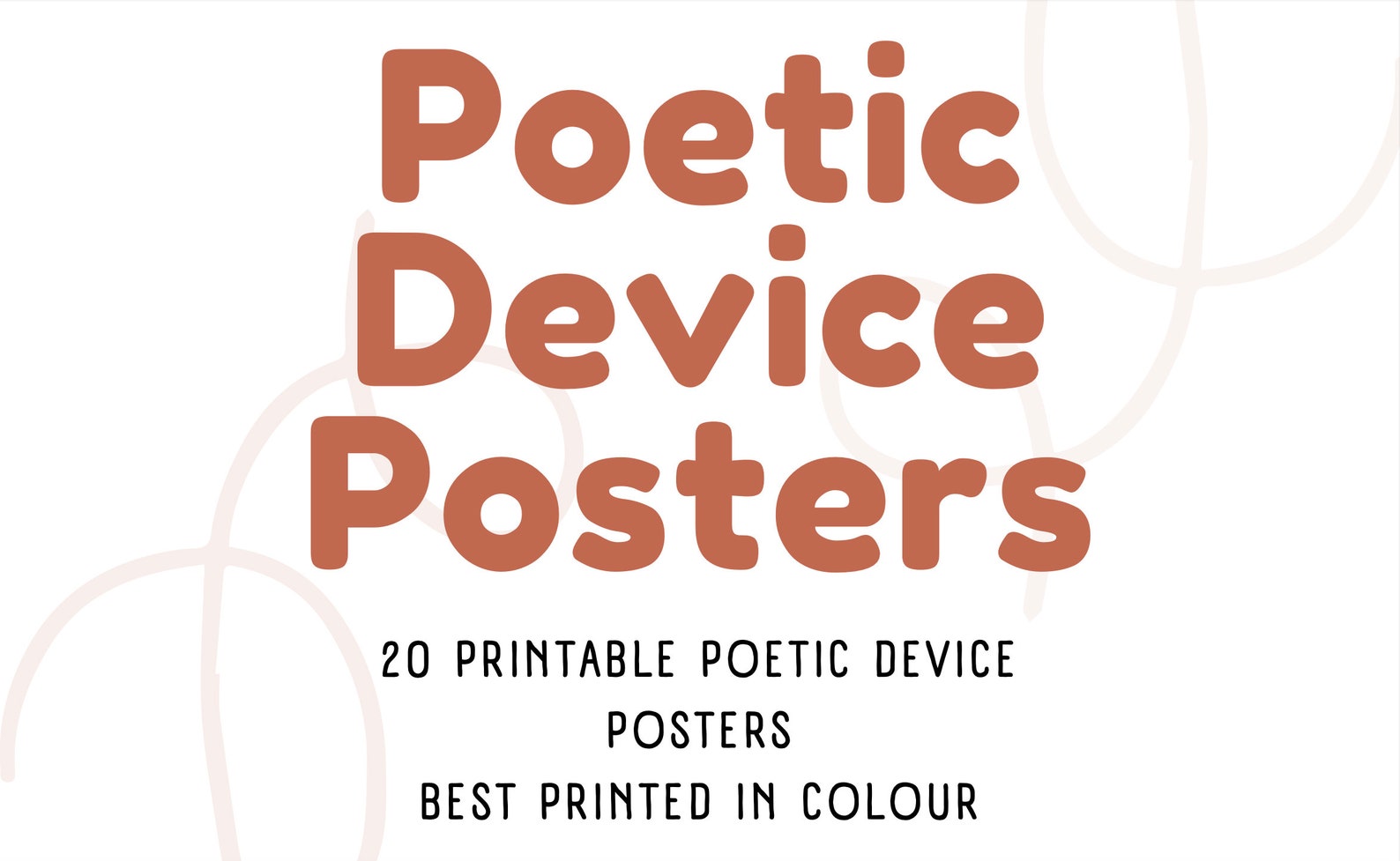 Printable Poetic Devices Classroom Teacher Resources - Etsy UK