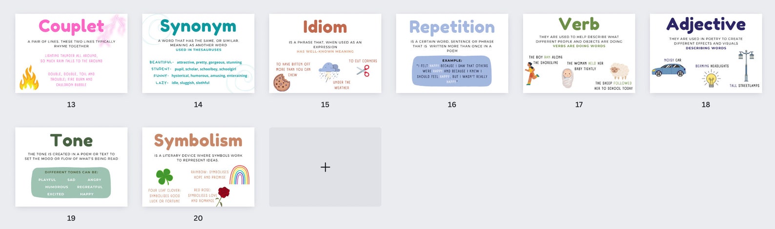 Printable Poetic Devices Classroom Teacher Resources - Etsy UK