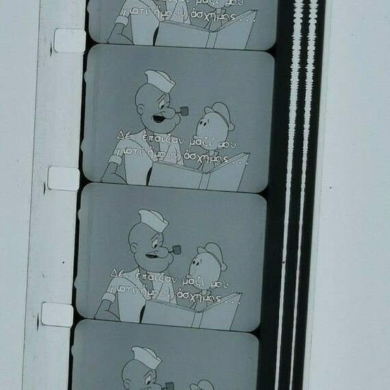 16mm Popeye Animation Cartoon TV Show 1960 B&W griechische | Etsy