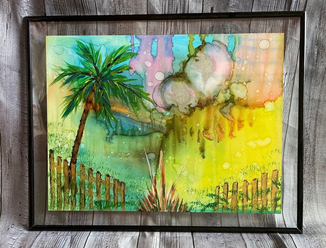 Alcohol Ink Beach Hideaway - Etsy