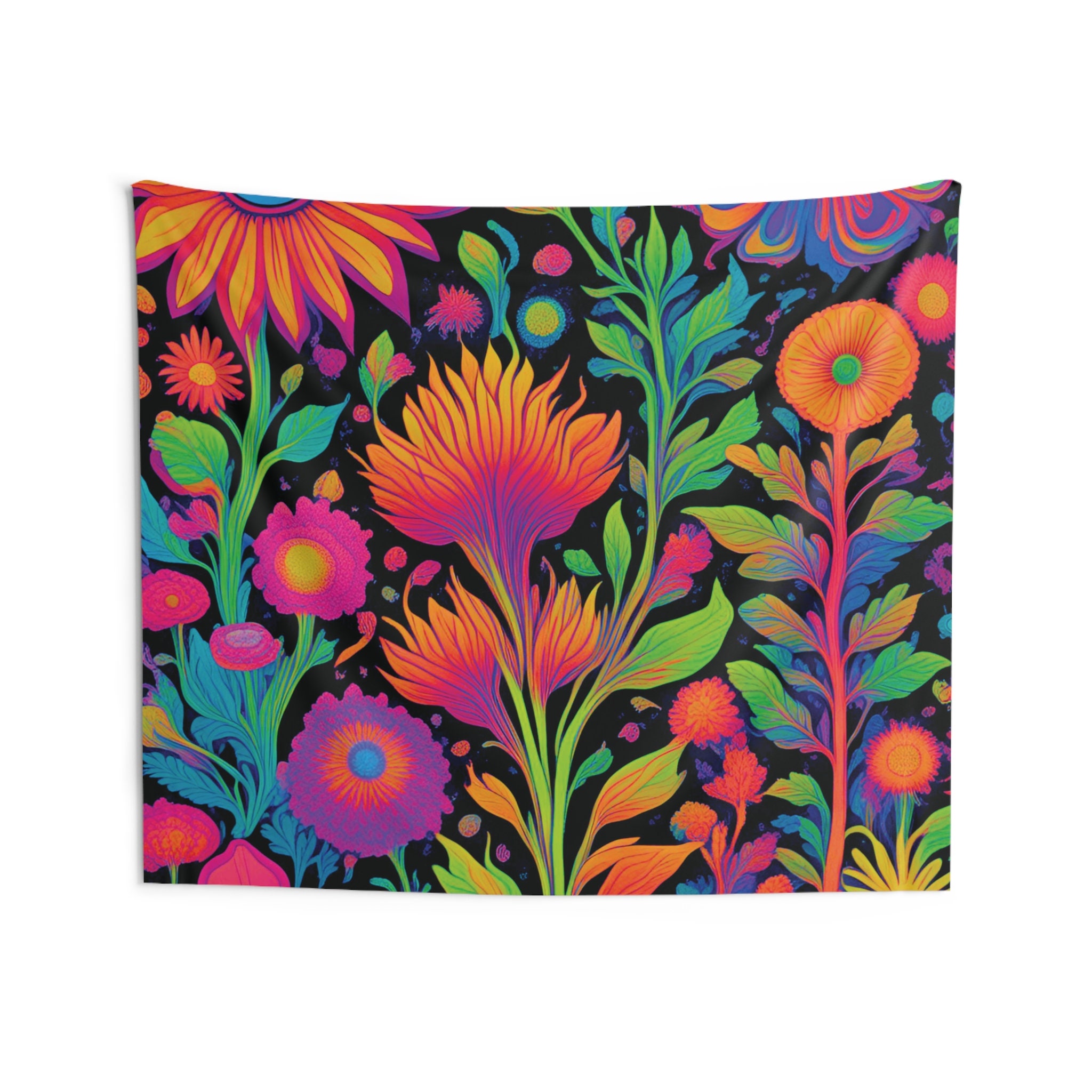 Floral Forest Tapestry, Large Wall Tapestry, Nature Tapestry ...