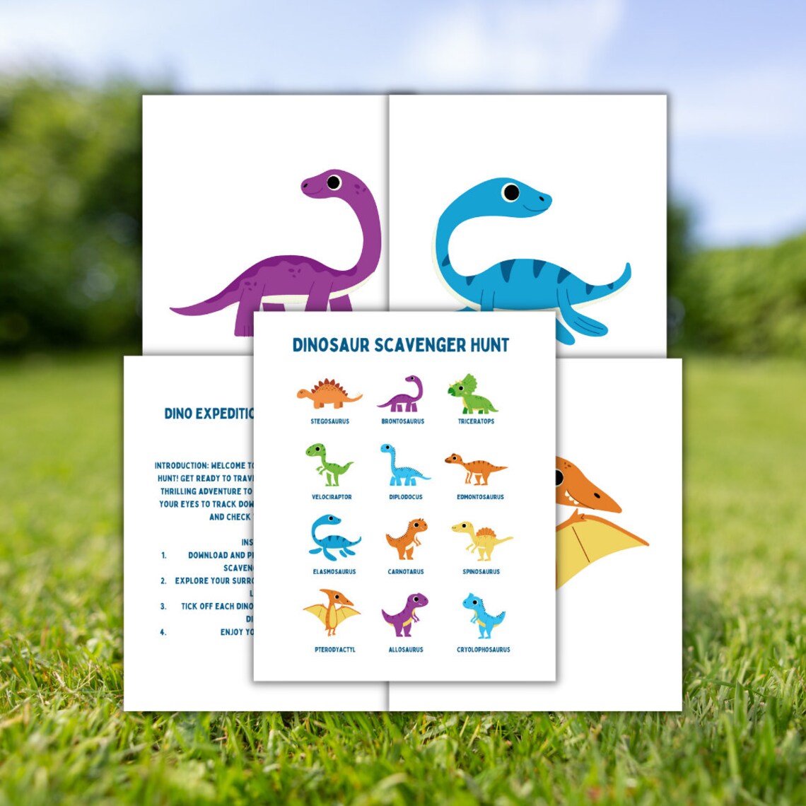 Scavenger Hunt Cards Dinosaur Scavenger Hunt Dinosaur Birthday - Etsy