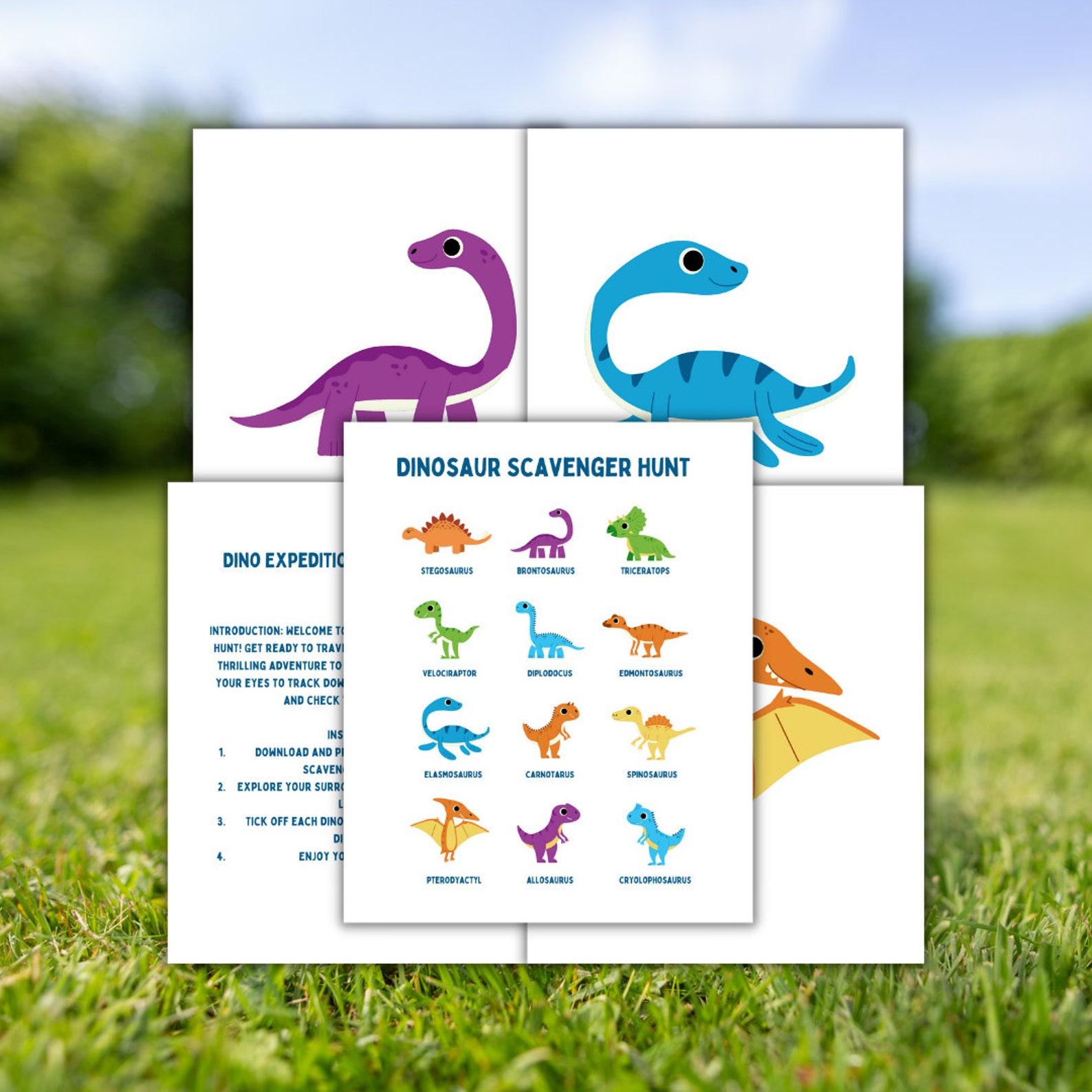 Scavenger Hunt Cards Dinosaur Scavenger Hunt Dinosaur Birthday - Etsy