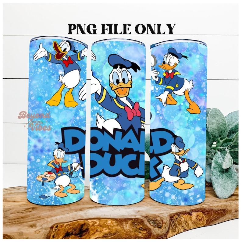 Donald Duck Tumbler Wrap PNG Mickey and Friends Inspired - Etsy