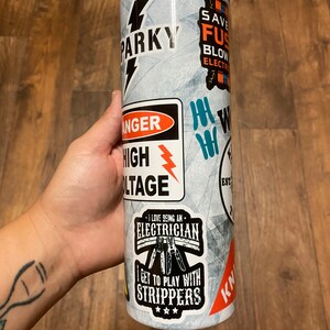 Electrician Tumbler Wrap Png, Personalized Tumbler, Electrician Tumbler ...