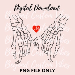 Skellie Hands, 2 Png Files, Skeleton Hands, Valentines Hands, Pinky ...