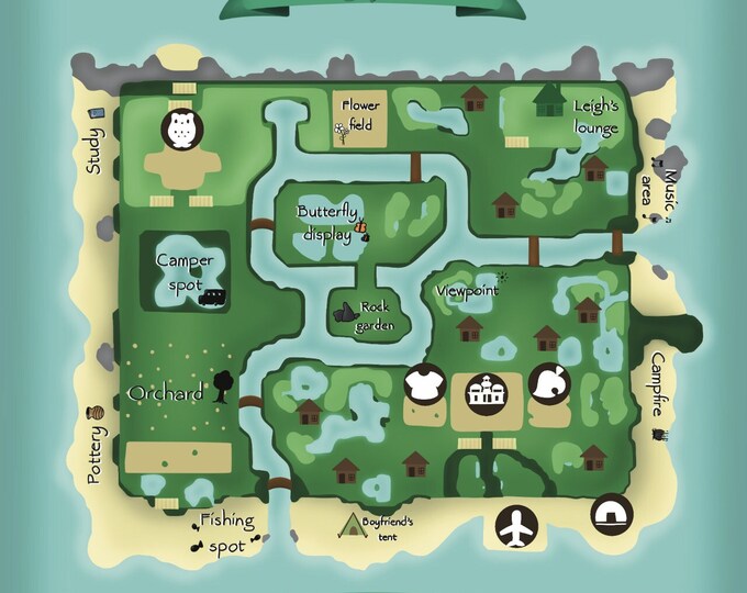 Custom Animal Crossing Island Map Design - Etsy