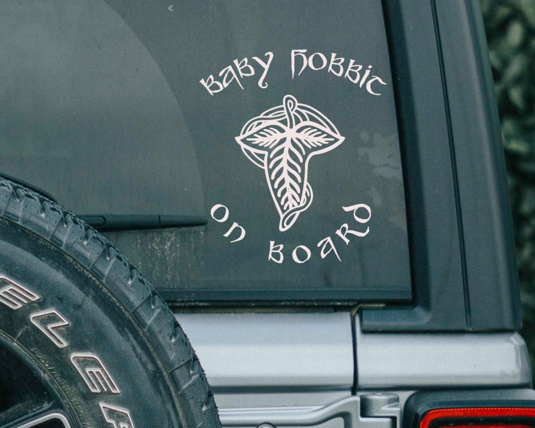 Baby Hobbit on Board Decal Lord of the Rings Decal Going on an ...