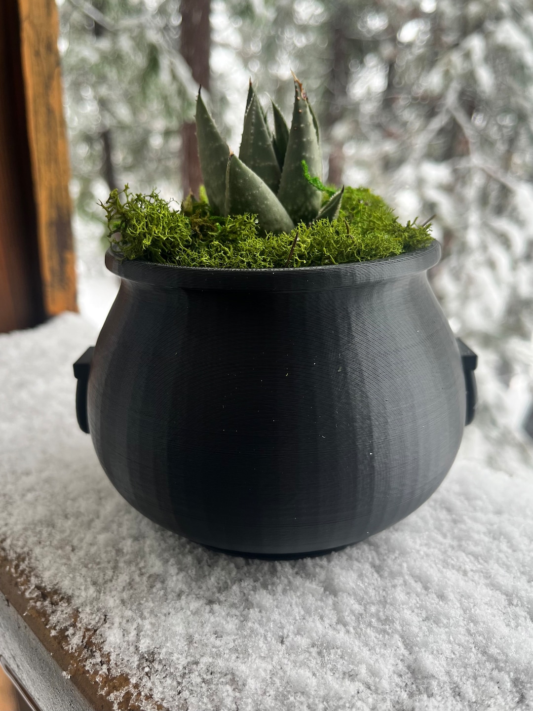 Cauldron Planter 3D Printed Cauldron Planter Gothic Planter Unique ...