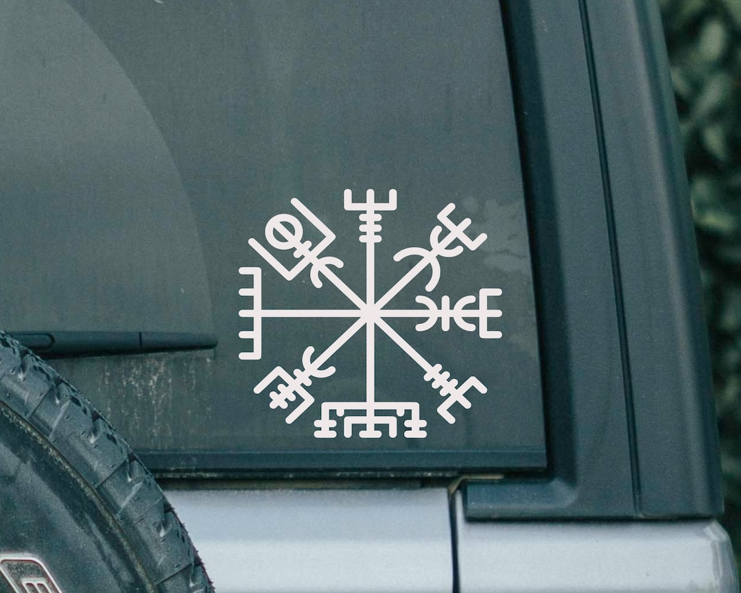 Vegvísir Decal Compass Decal Icelandic Symbols Viking Symbols Nordic ...