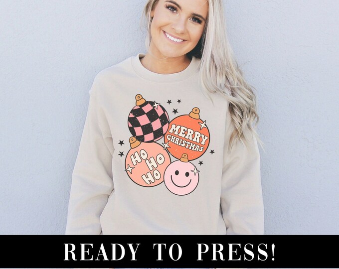 READY TO PRESS Christmas Screen Print Transfers Heat Transfer for T ...