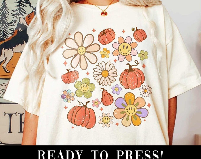 READY TO PRESS Retro Fall Screen Print Transfers | Heat Transfer for T ...