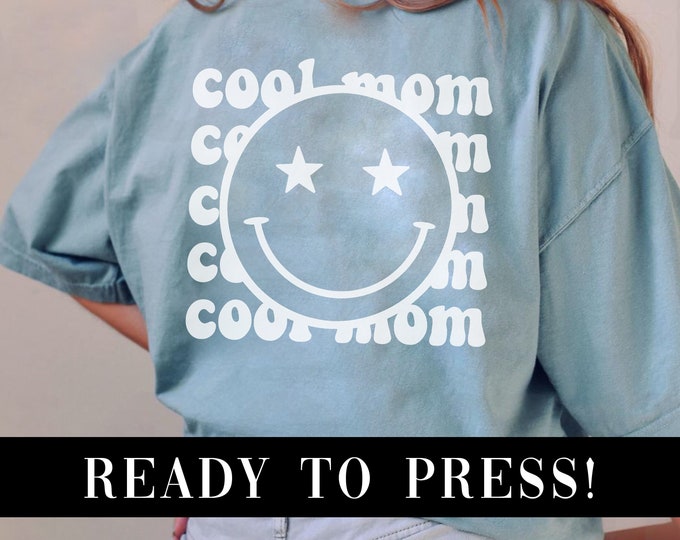READY TO PRESS Trendy Cool Mom Screen Print Transfers | Heat Transfer ...