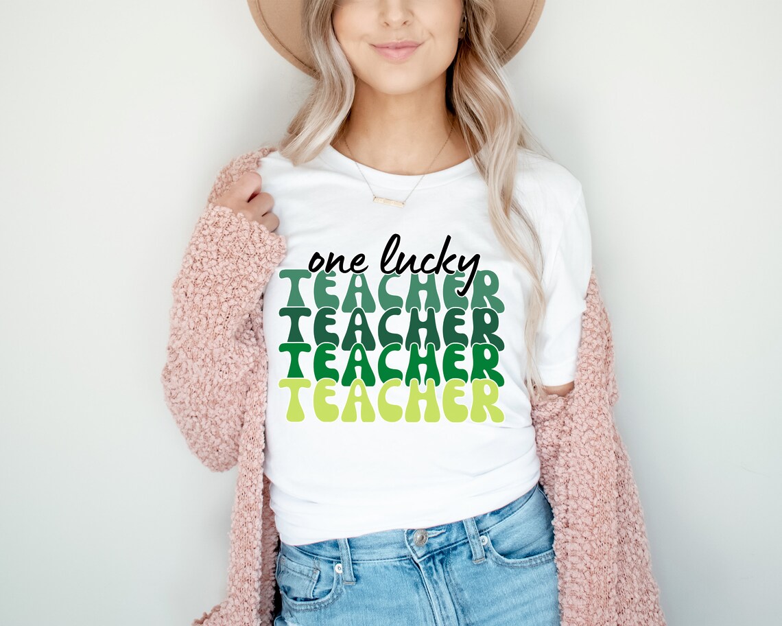 Lucky Teacher SVG Teacher St Patrick SVG St Patricks Day - Etsy