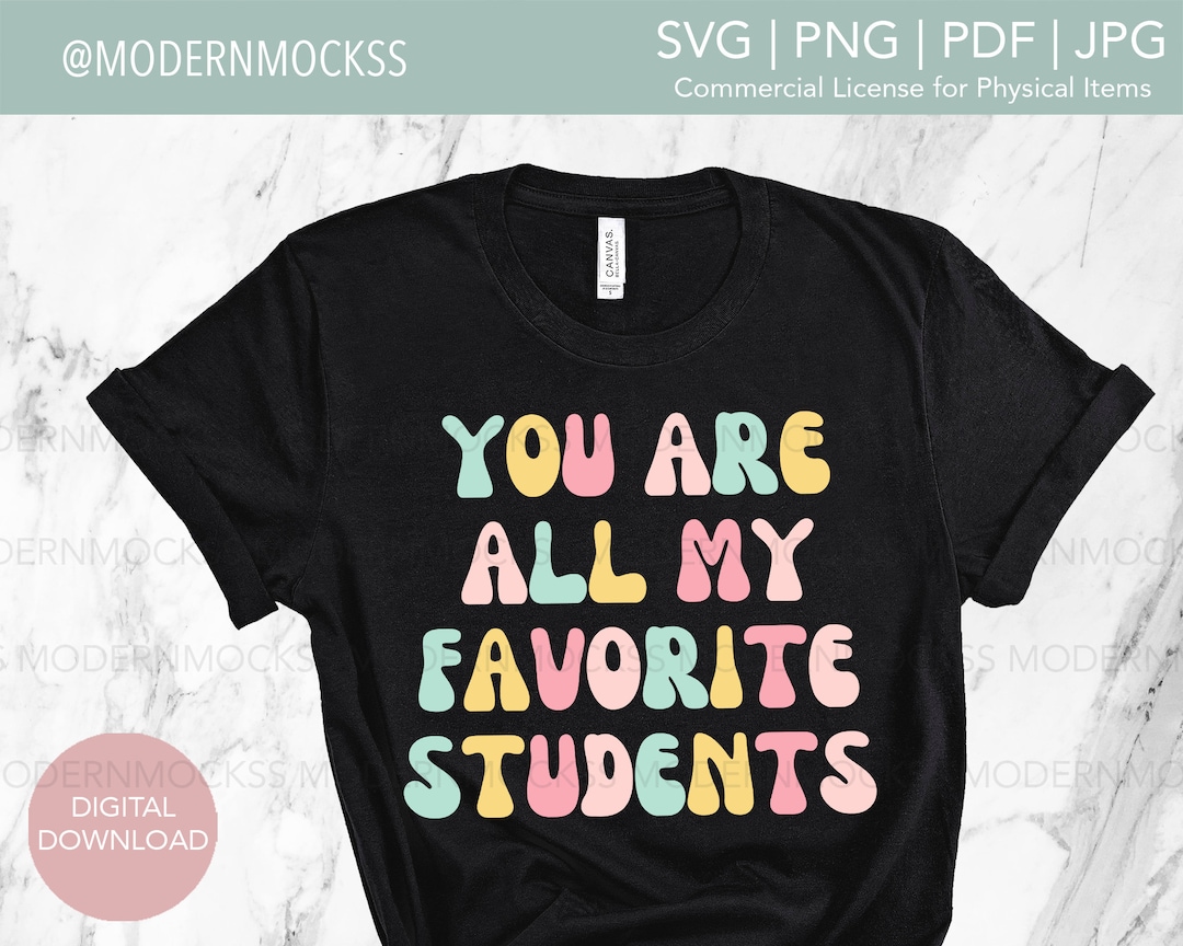 Your Are All My Favorite Students SVG Aesthetic Teacher - Etsy