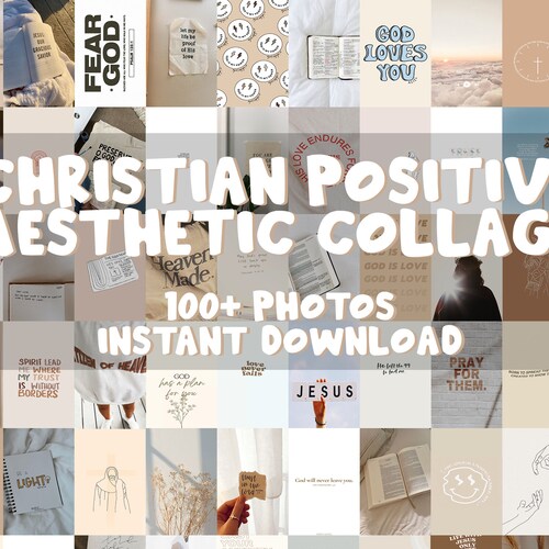 100 CHRISTIAN COLLAGE KIT Neutral Collage Kit Wall Collage - Etsy