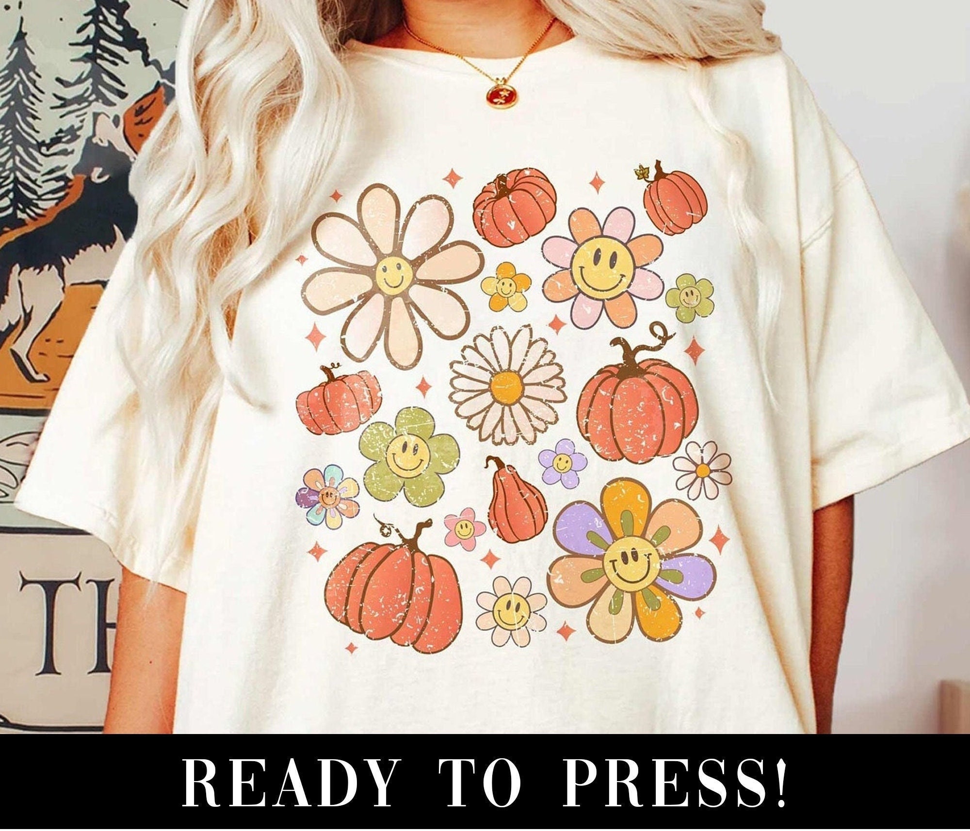 READY TO PRESS Retro Fall Screen Print Transfers Heat - Etsy