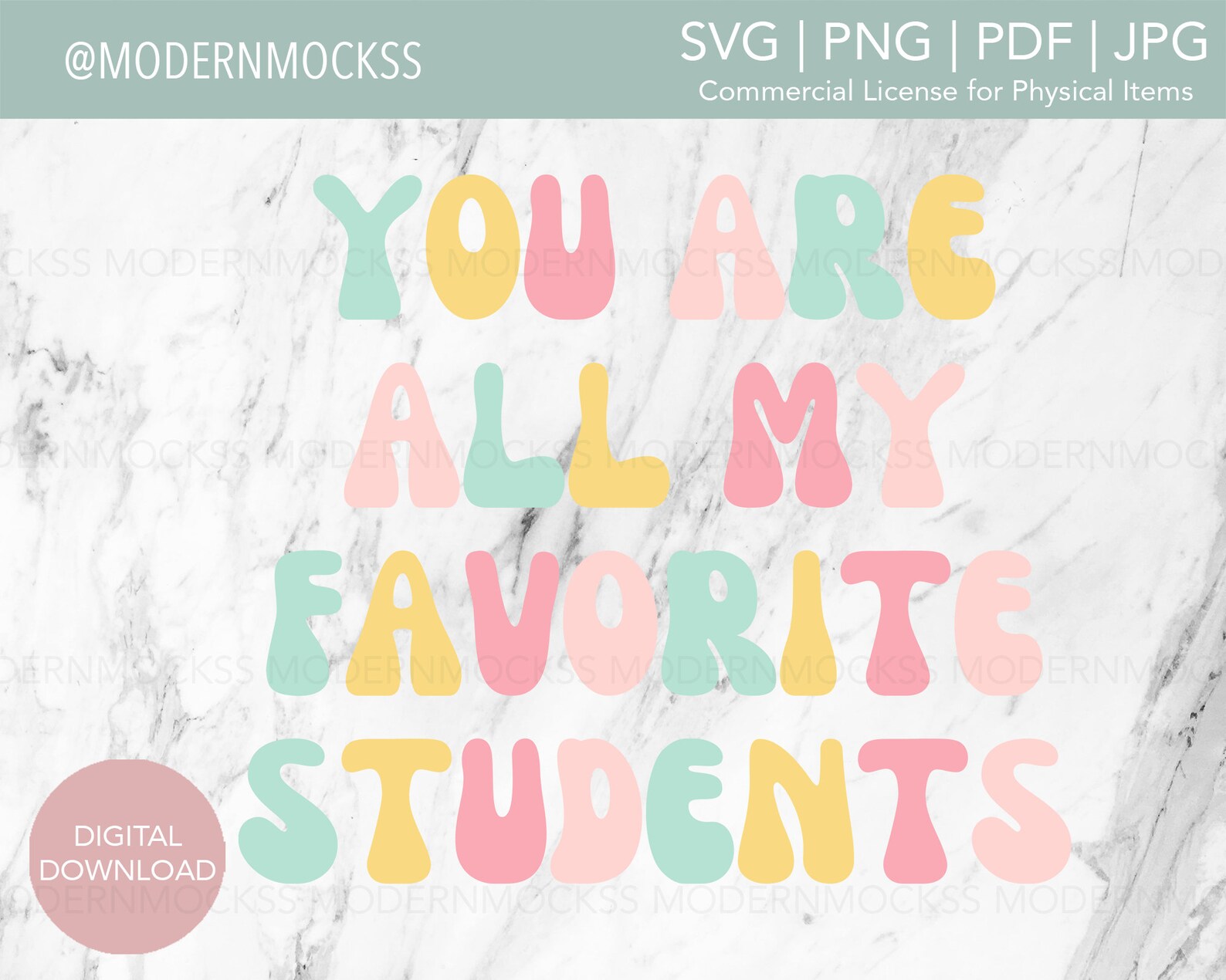 Your Are All My Favorite Students SVG Aesthetic Teacher - Etsy