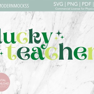 Lucky Teacher SVG Teacher St Patrick SVG St Patricks Day - Etsy