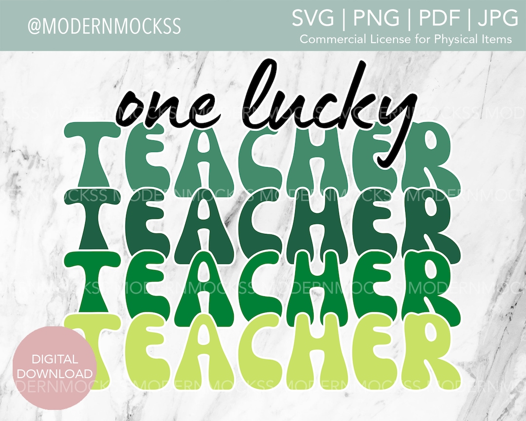 Lucky Teacher SVG Teacher St Patrick SVG St Patricks Day Teacher Shirt ...
