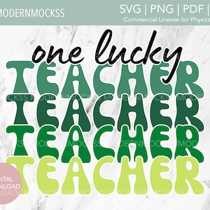 Lucky Teacher SVG Teacher St Patrick SVG St Patricks Day - Etsy