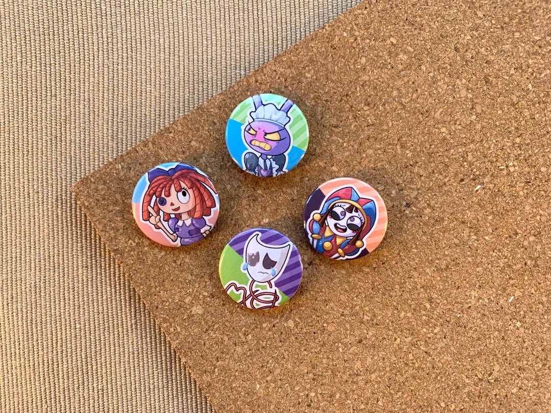 The Amazing Digital Circus Button Badge | Pomni, Ragatha, & Jax Fan Art ...