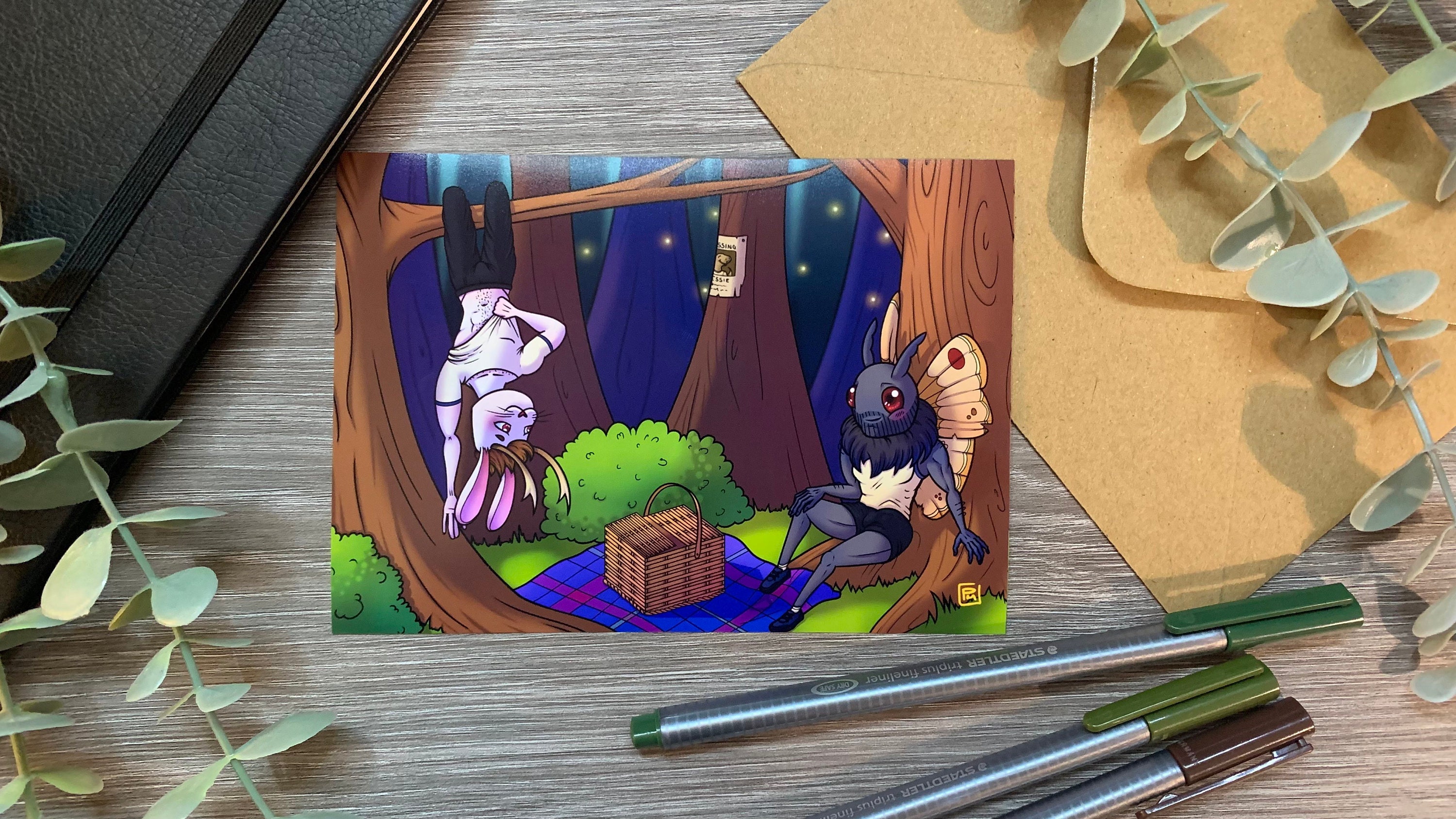 Pack of 4 Cryptid Prints Satin Finish Print With the Cthulhu Jackalope ...