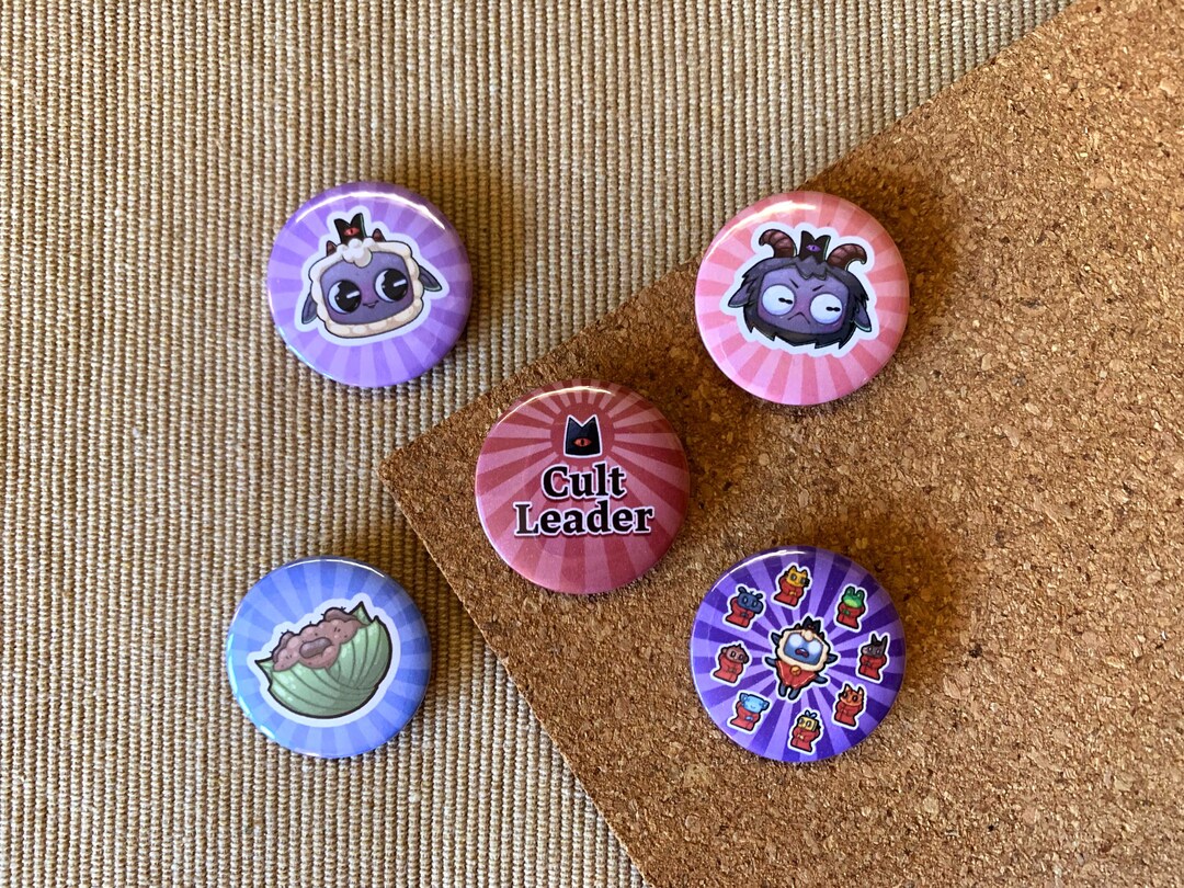 Cult of the Lamb Pin Badges | Fandom Button Pins, Lamb, Goat - Etsy UK