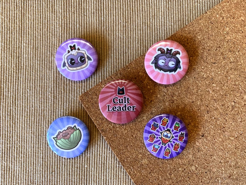 Cult of the Lamb Pin Badges | Fandom Button Pins, Lamb, Goat - Etsy UK