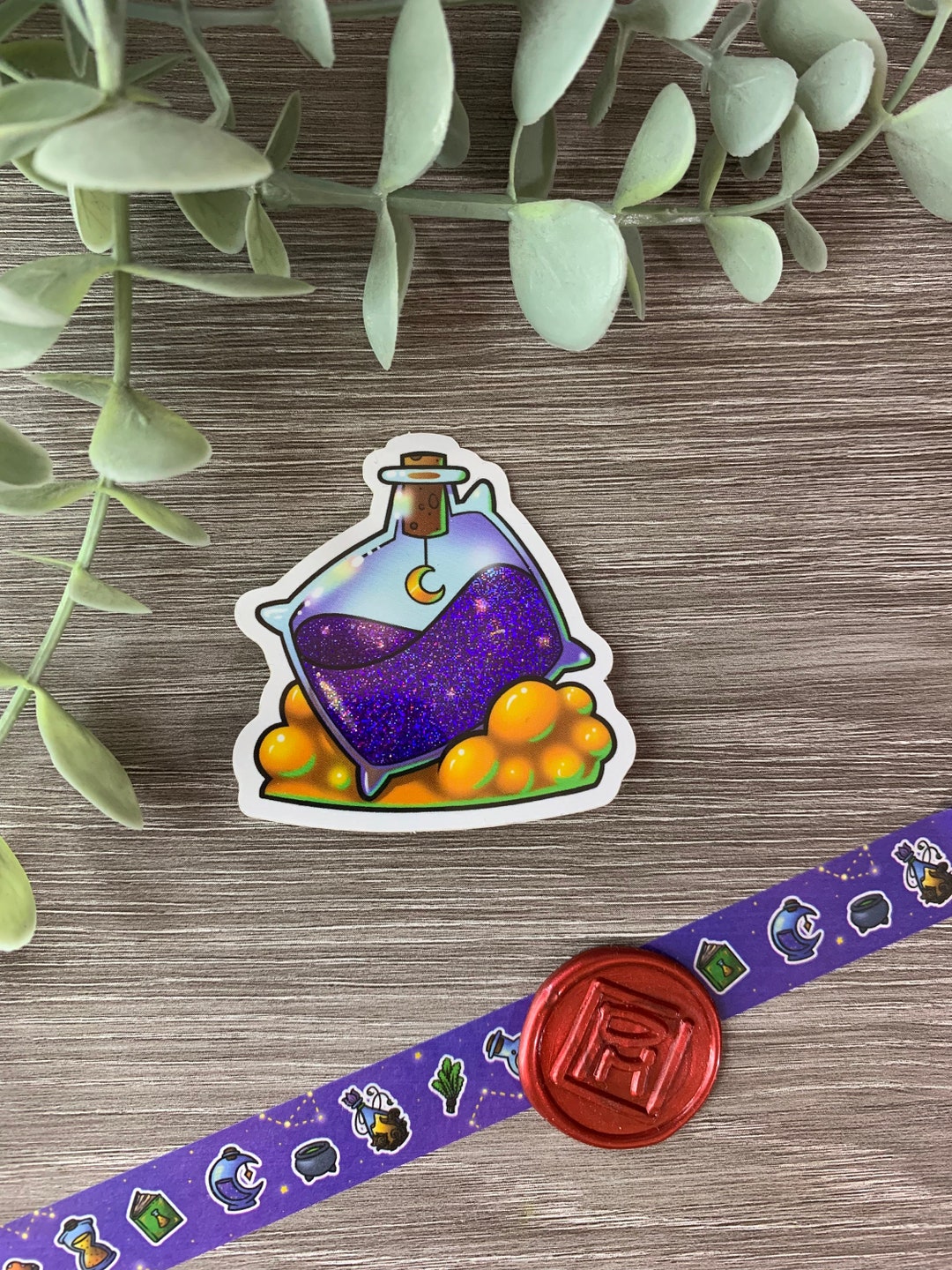 Potion of Sleep Sticker Die Cut Vinyl Glitter Sticker | Waterproof ...