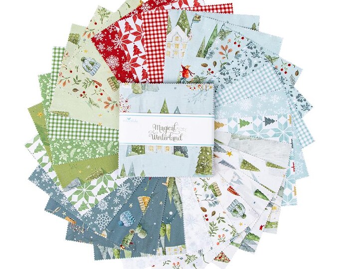IN STOCK!!! Riley Blake Magical Winterland 5" Stacker - Cotton Fabric ...
