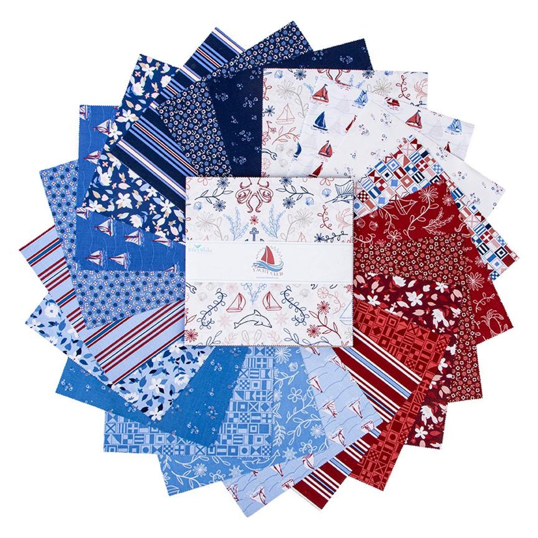 PREORDER Riley Blake Yacht Club Layer Cake - 10 ” Stacker - Nautical ...
