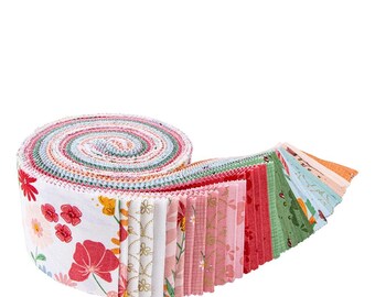 IN STOCK Riley Blake Buds & Butterflies Rolie Polie 2.5 Inch Strips ...
