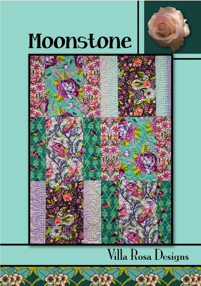 Villa Rosa Designs Moonstone Pattern - Fat Quarter Quilt Pattern ...